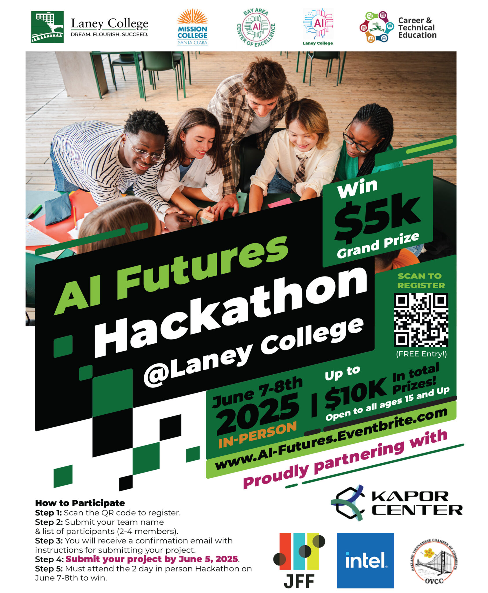 “AI Futures” Hackathon held at Laney College – 1st Phase Submission Deadline: June 5th, 11:59 PM ...
